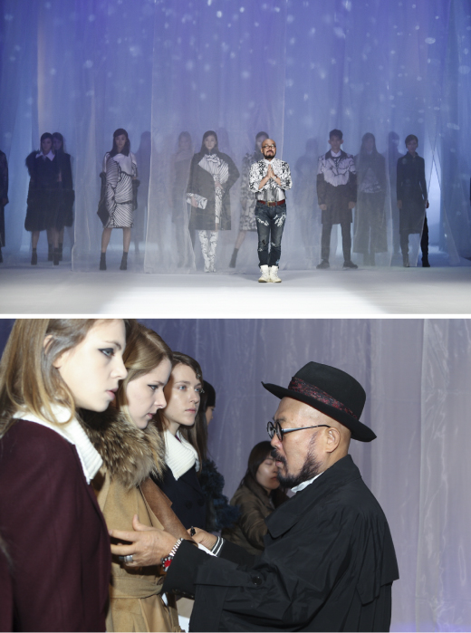 '2015FW서울패션위크' 이상봉, ‘오리엔탈 잉크’ 테마로 여성미 부각 - 머니S