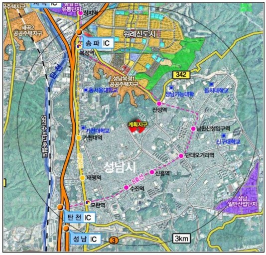성남시, ‘복정2 공공주택지구’ 2만㎡ 규모 원형보전형 공원 조성 - 머니S