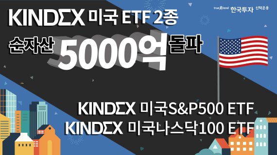 한국투자신탁운용 美 ETF 2종 순자산 5000억원 돌파 - 머니S