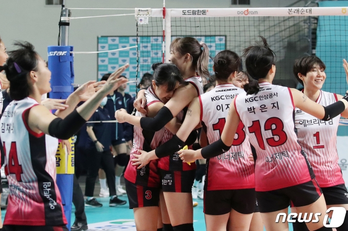 [사진] 승리 감격한 KGC - 머니S