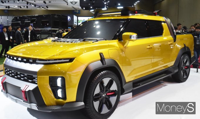 [머니S포토] KG모빌, 전기 픽업트럭 'O100' 국내 공개 - 머니S